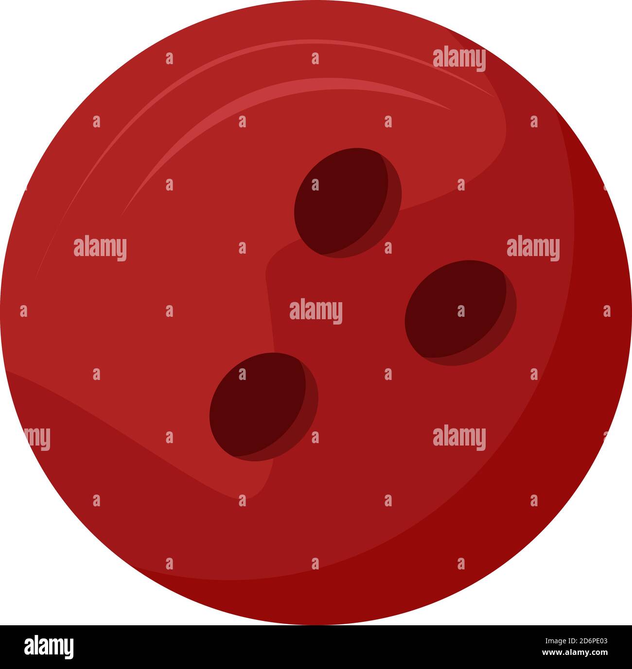 Red bowling ball, illustration, vector on white background Stock Vector ...
