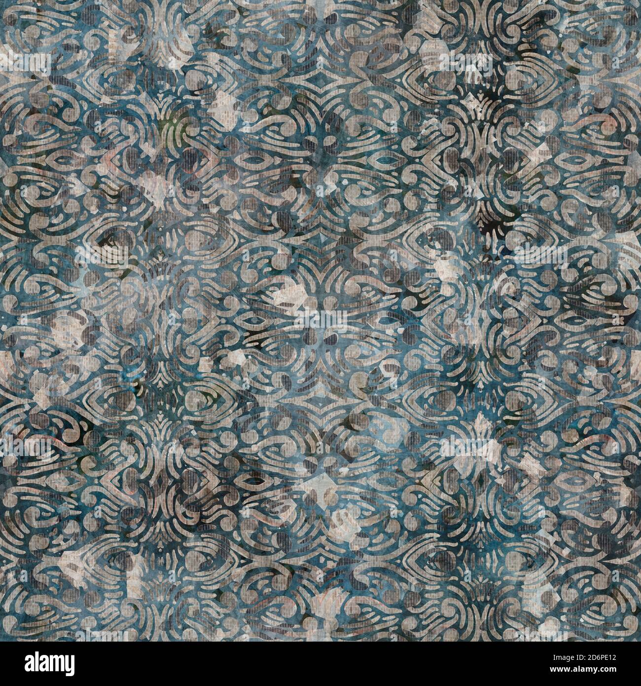 Chic formal grungy damask texture seamless pattern Stock Photo - Alamy