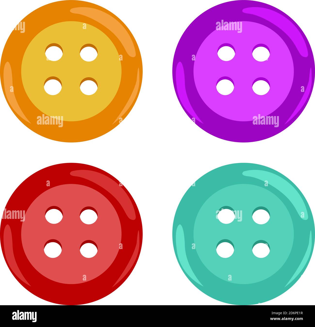 Cute buttons, illustration, vector on white background Stock Vector ...