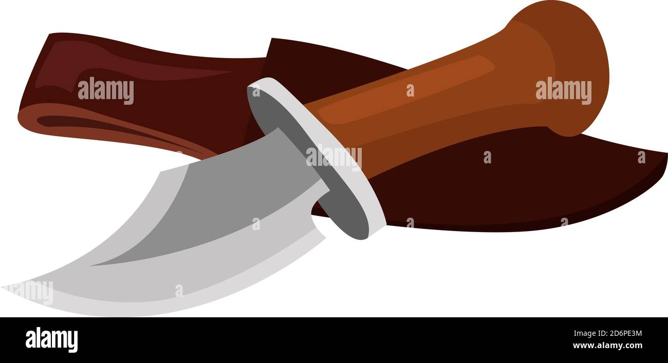 Small knife, illustration, vector on white background Stock Vector ...