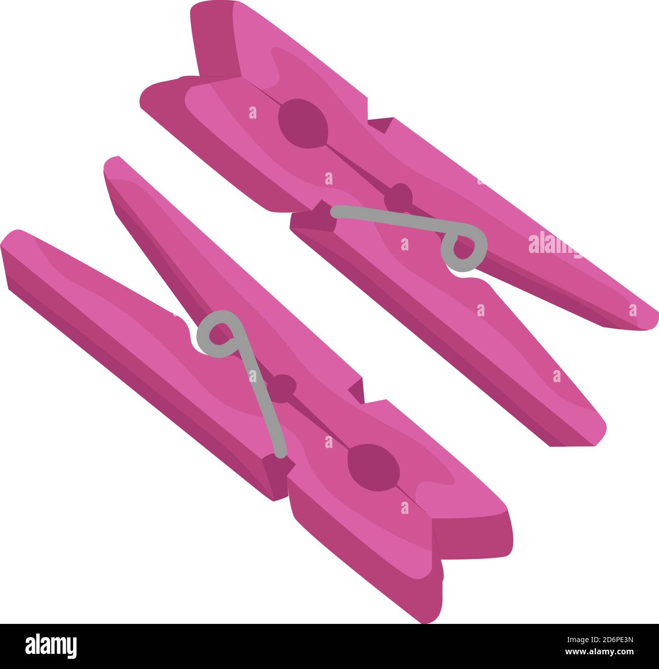 Pink cloth clip, illustration, vector on white background Stock Vector ...