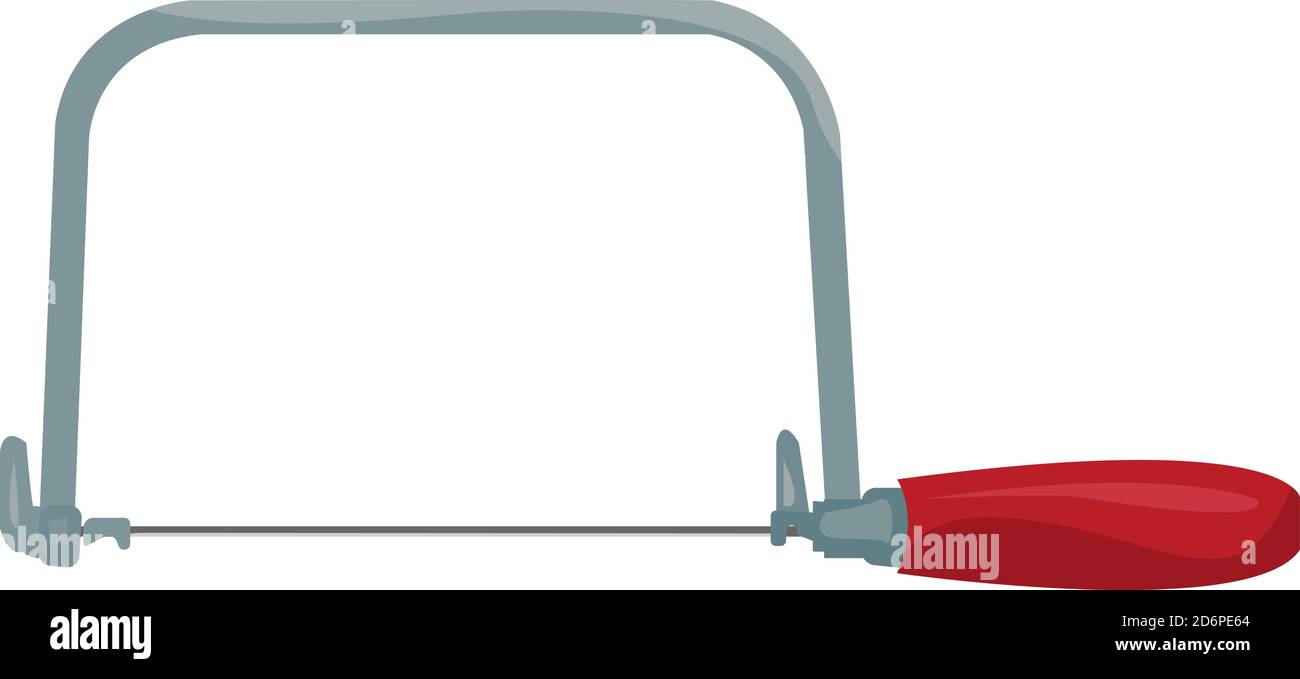 Coping saw, illustration, vector on white background Stock Vector Image ...