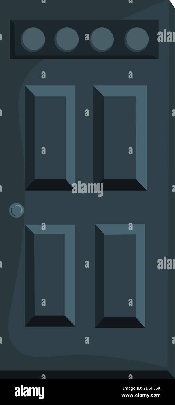 Blue door, illustration, vector on white background Stock Vector Image ...