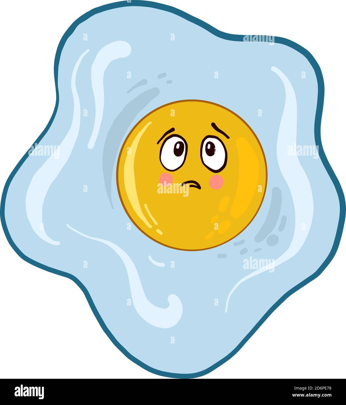 Yolk Cartoon Egg Yolk Cartoon Illustration Doing Stop Hand 7889155