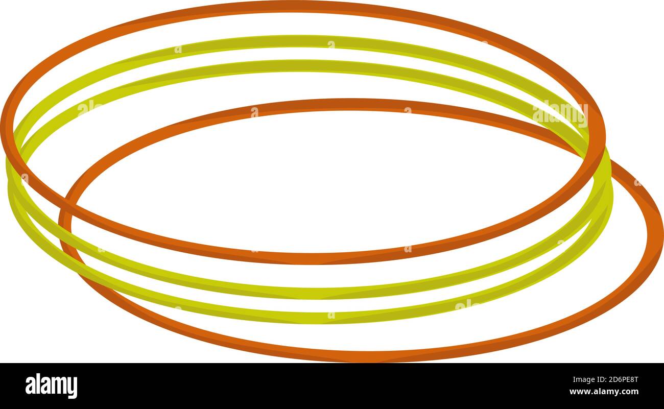 Green and red bangles, illustration, vector on white background Stock ...