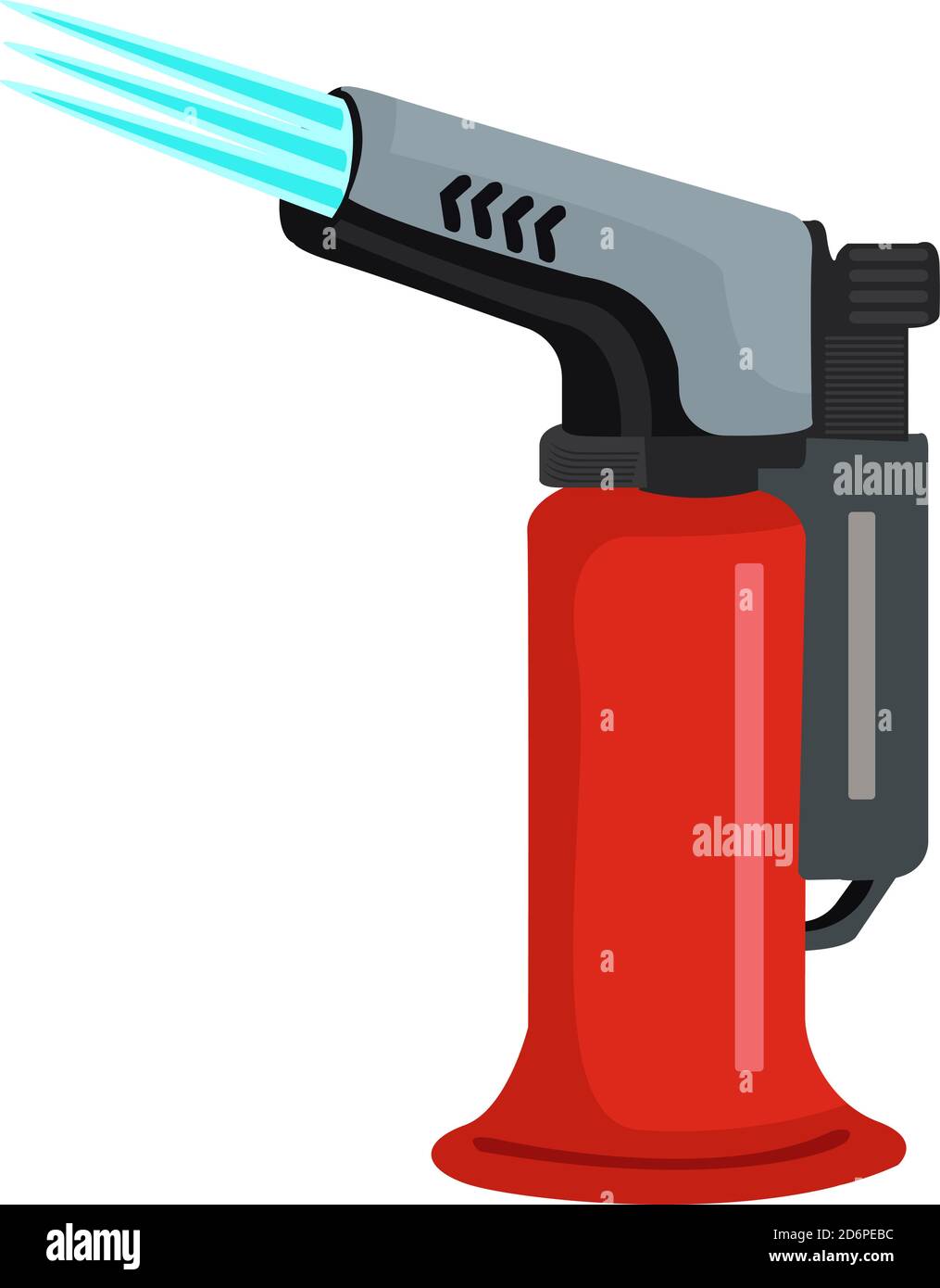 Red lighter, illustration, vector on white background Stock Vector ...