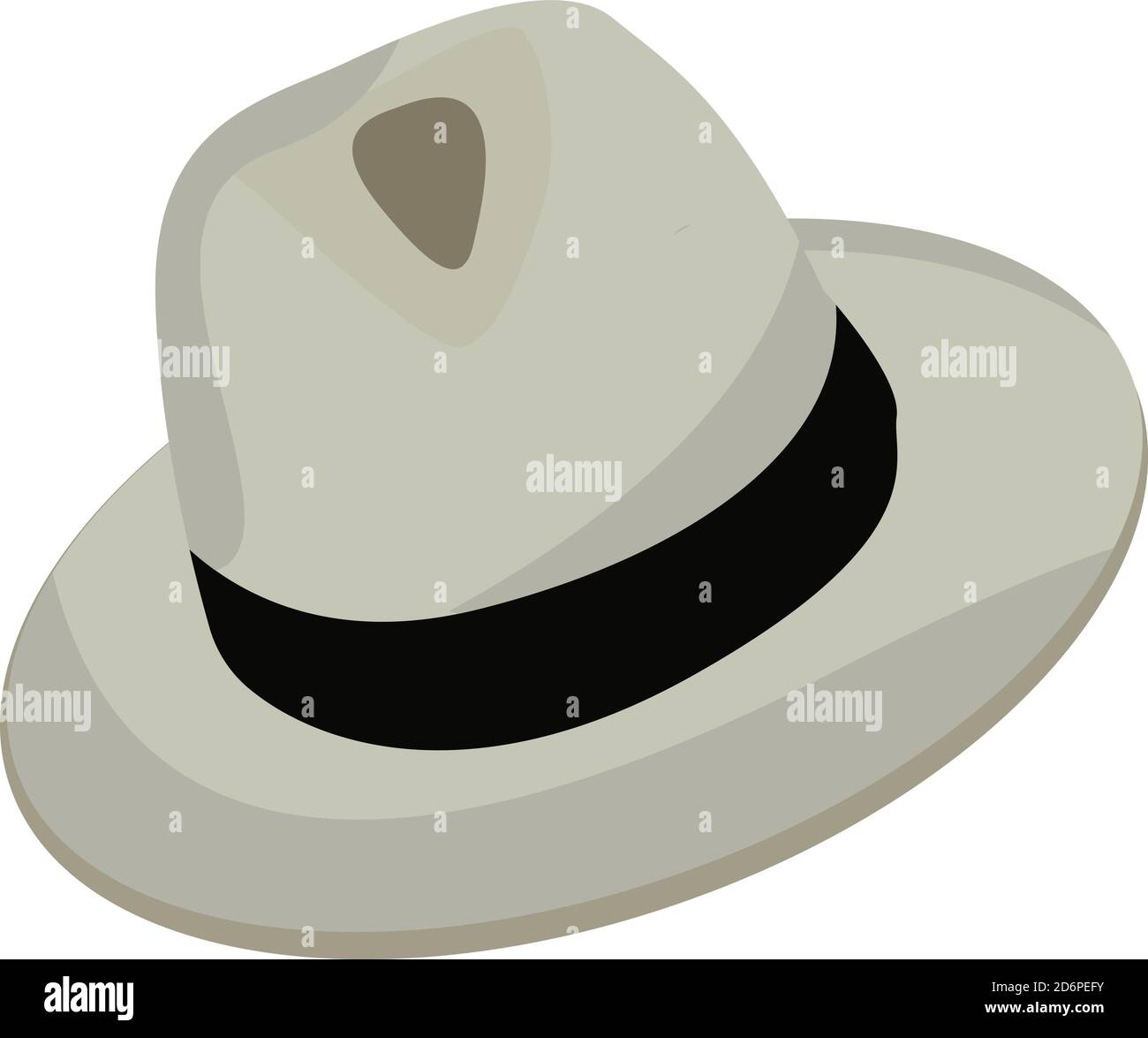 Old fashined hat, illustration, vector on white background Stock Vector ...