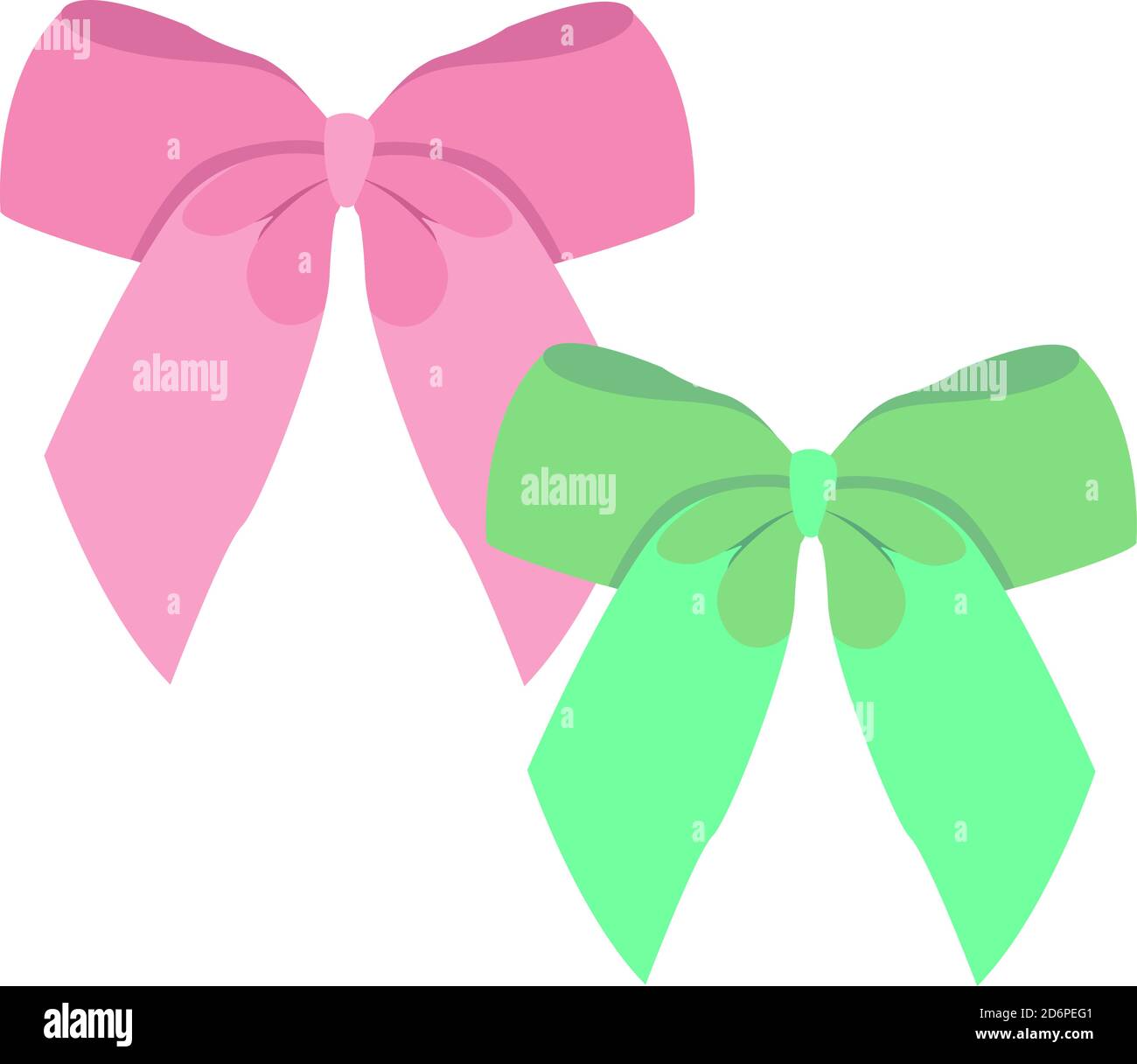 Cute bows, illustration, vector on white background Stock Vector Image ...
