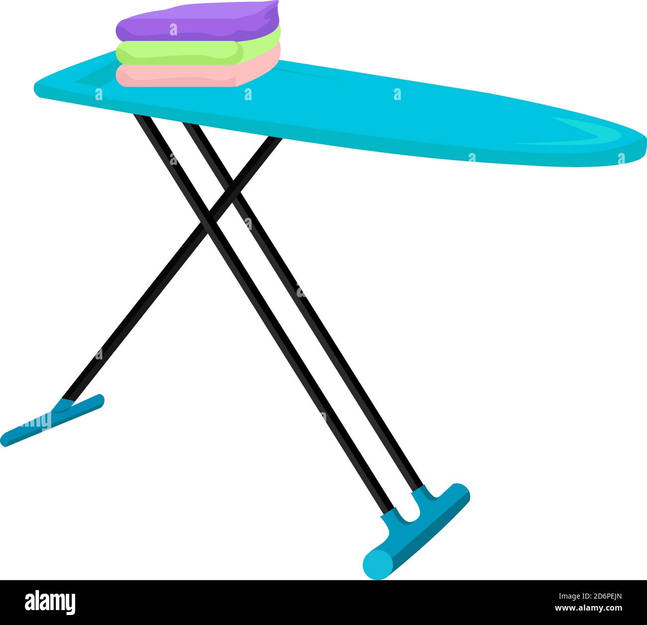 Ironing board, illustration, vector on white background Stock Vector ...
