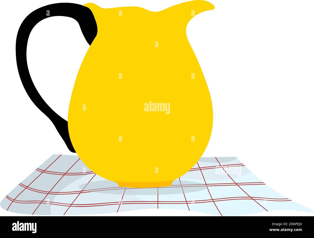 Yellow jug, illustration, vector on white background Stock Vector Image ...