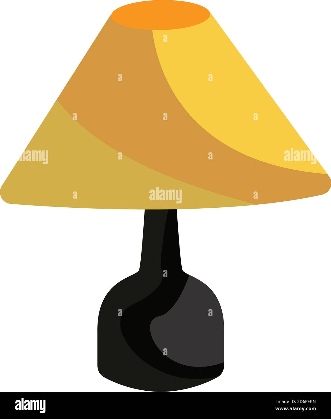 Yellow lamp, illustration, vector on white background Stock Vector ...