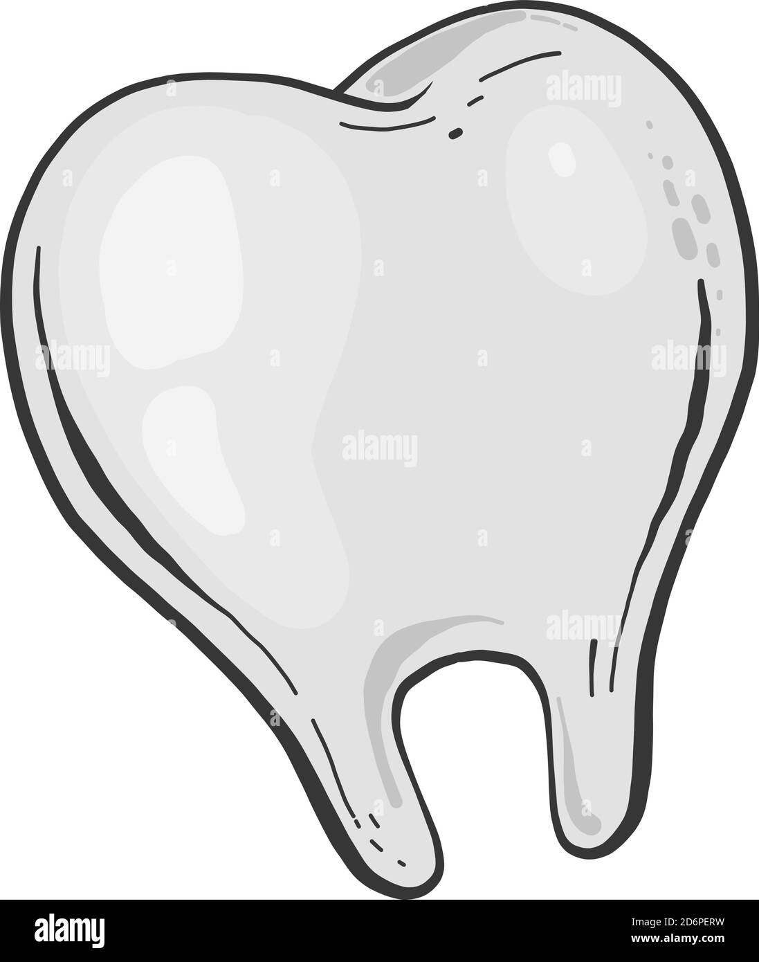 Big tooth, illustration, vector on white background Stock Vector Image ...