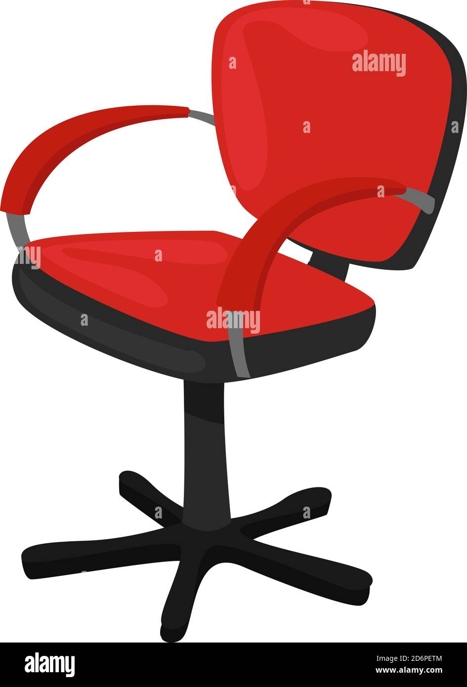 Red office chair Stock Vector Images - Alamy