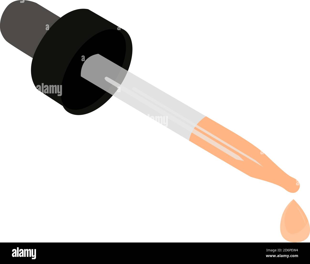 Liquid dropper, illustration, vector on white background Stock Vector ...