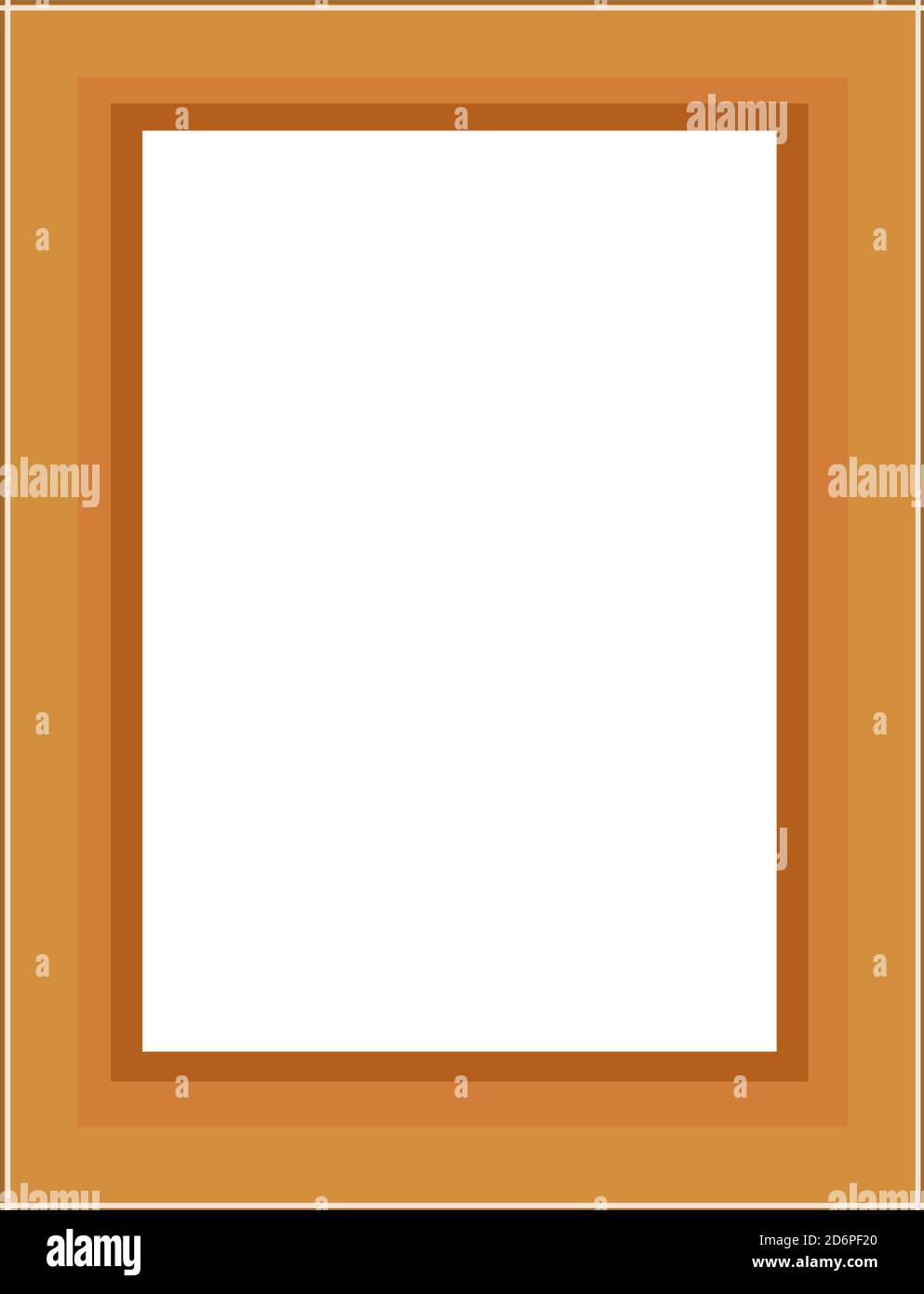 Picture frame, illustration, vector on white background Stock Vector ...