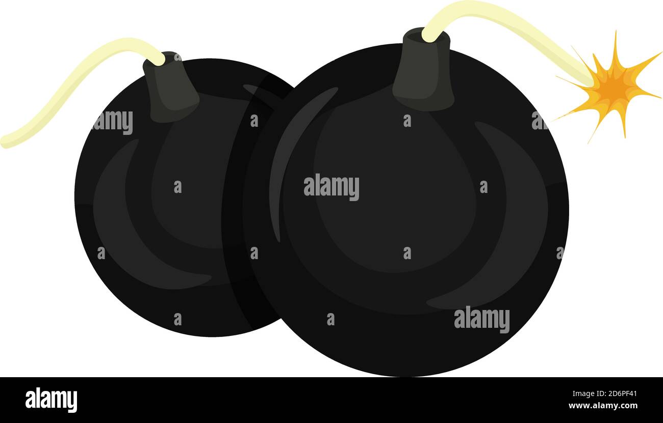 Round bombs, illustration, vector on white background Stock Vector ...