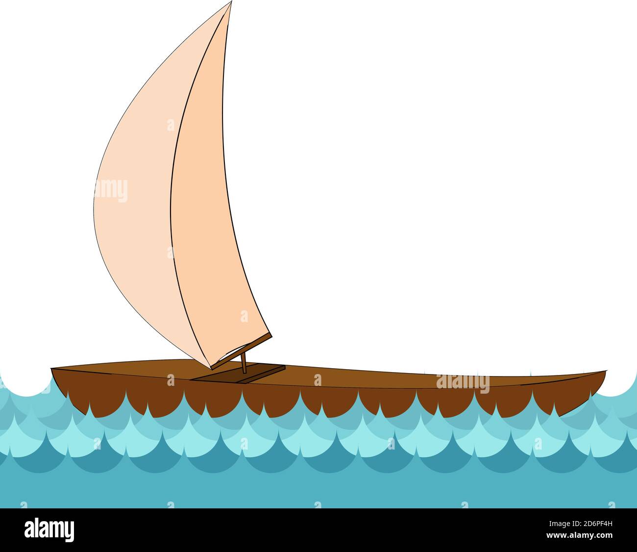 Boat on sea water summer Stock Vector Images - Alamy
