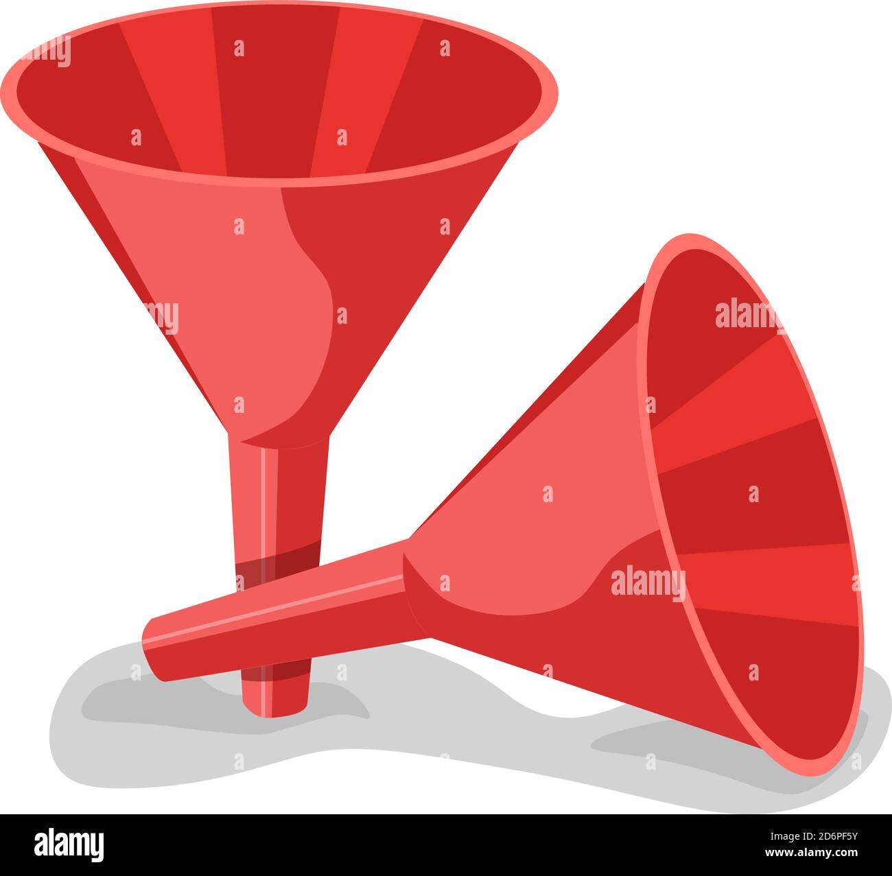 Red funnel, illustration, vector on white background Stock Vector Image ...