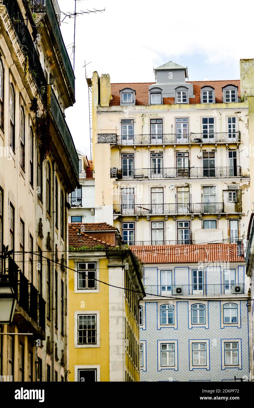 View of buildings, in Lisbon Capital City of Portugal Stock Photo - Alamy
