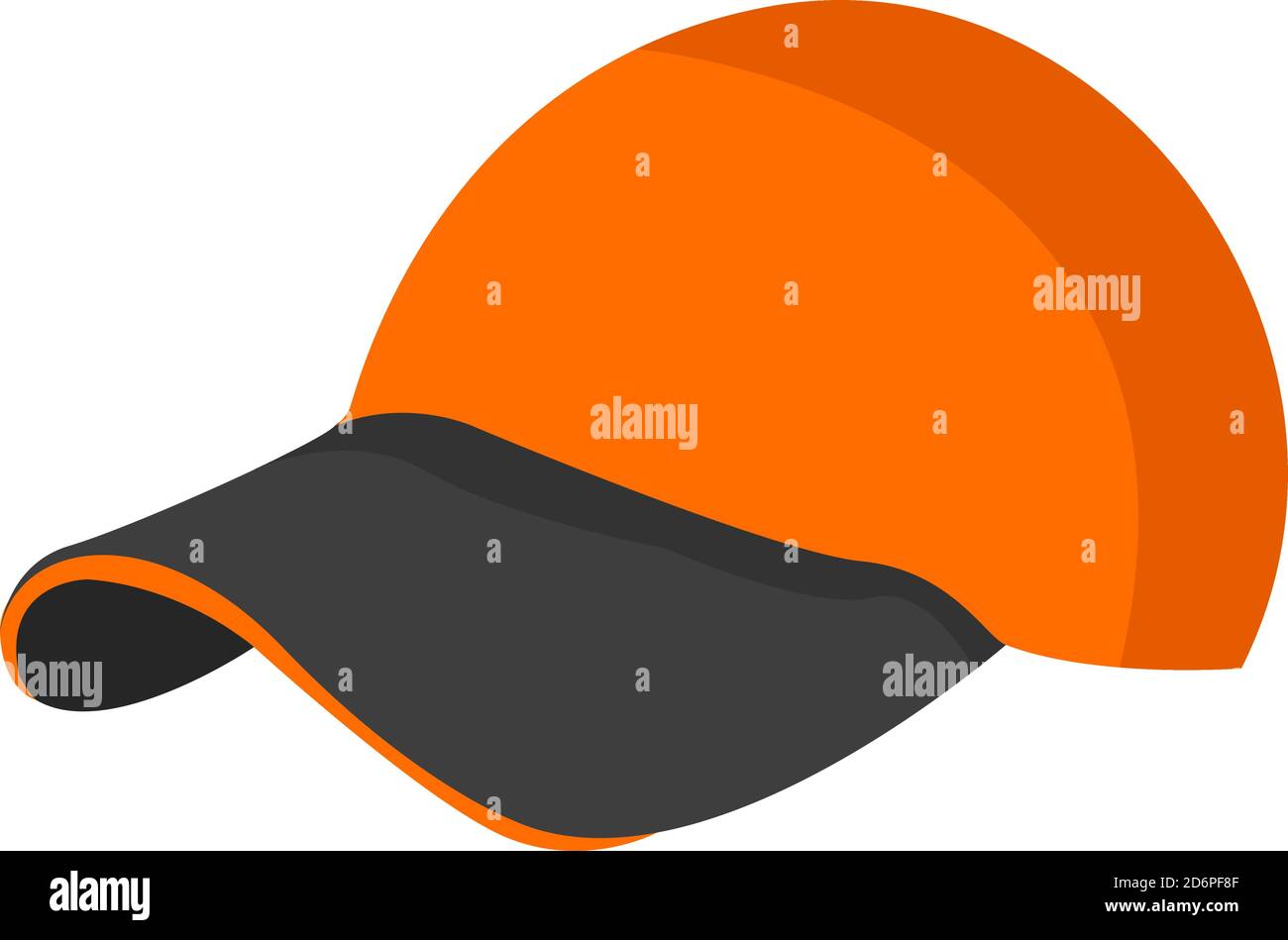 Orange hat, illustration, vector on white background Stock Vector Image ...