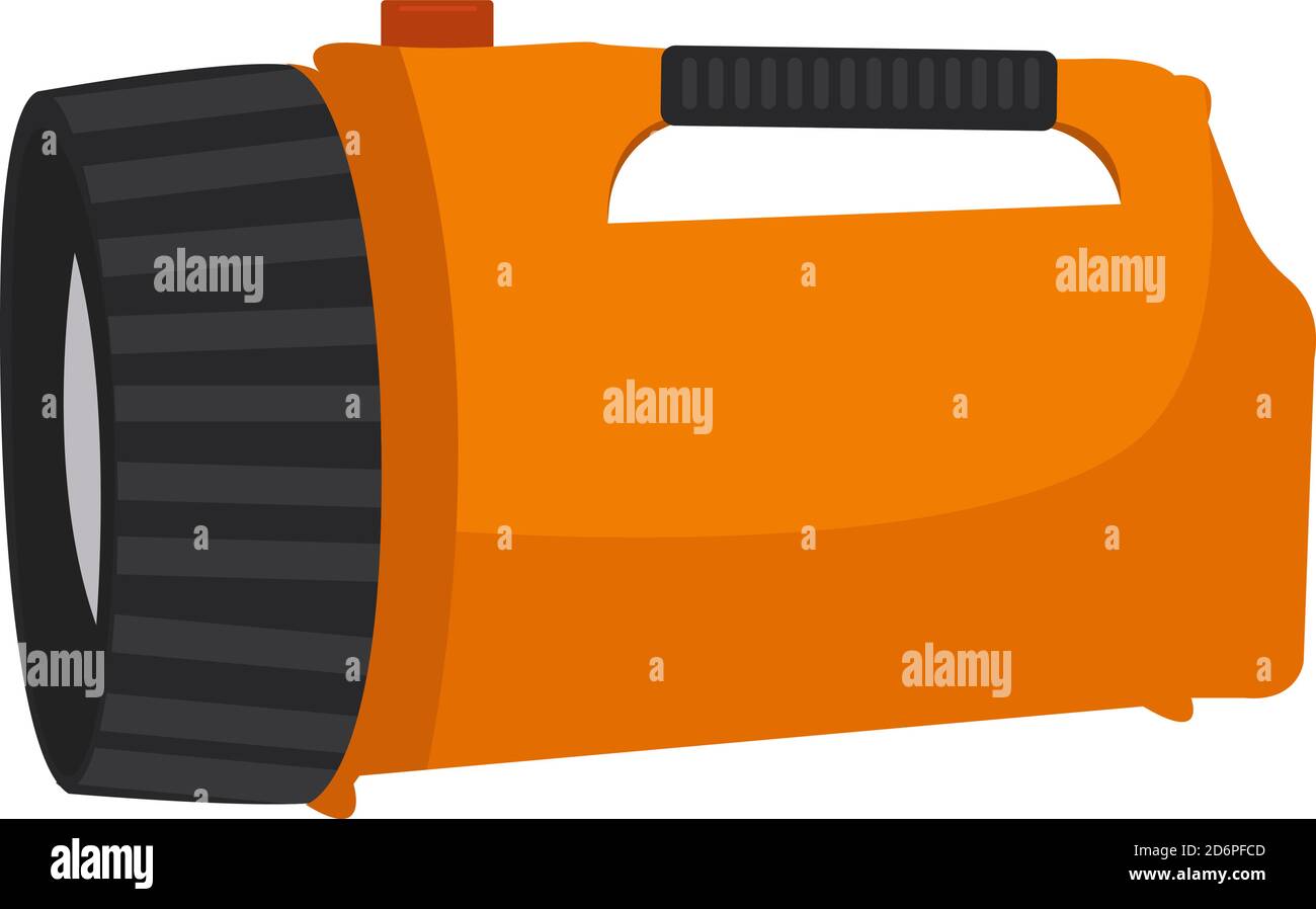 LED torch, illustration, vector on white background Stock Vector Image ...