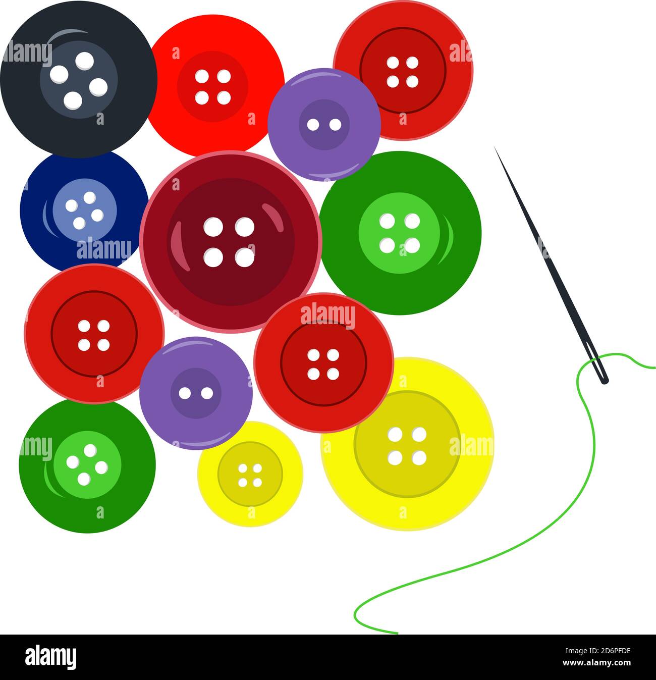 Shirt buttons, illustration, vector on white background Stock Vector ...