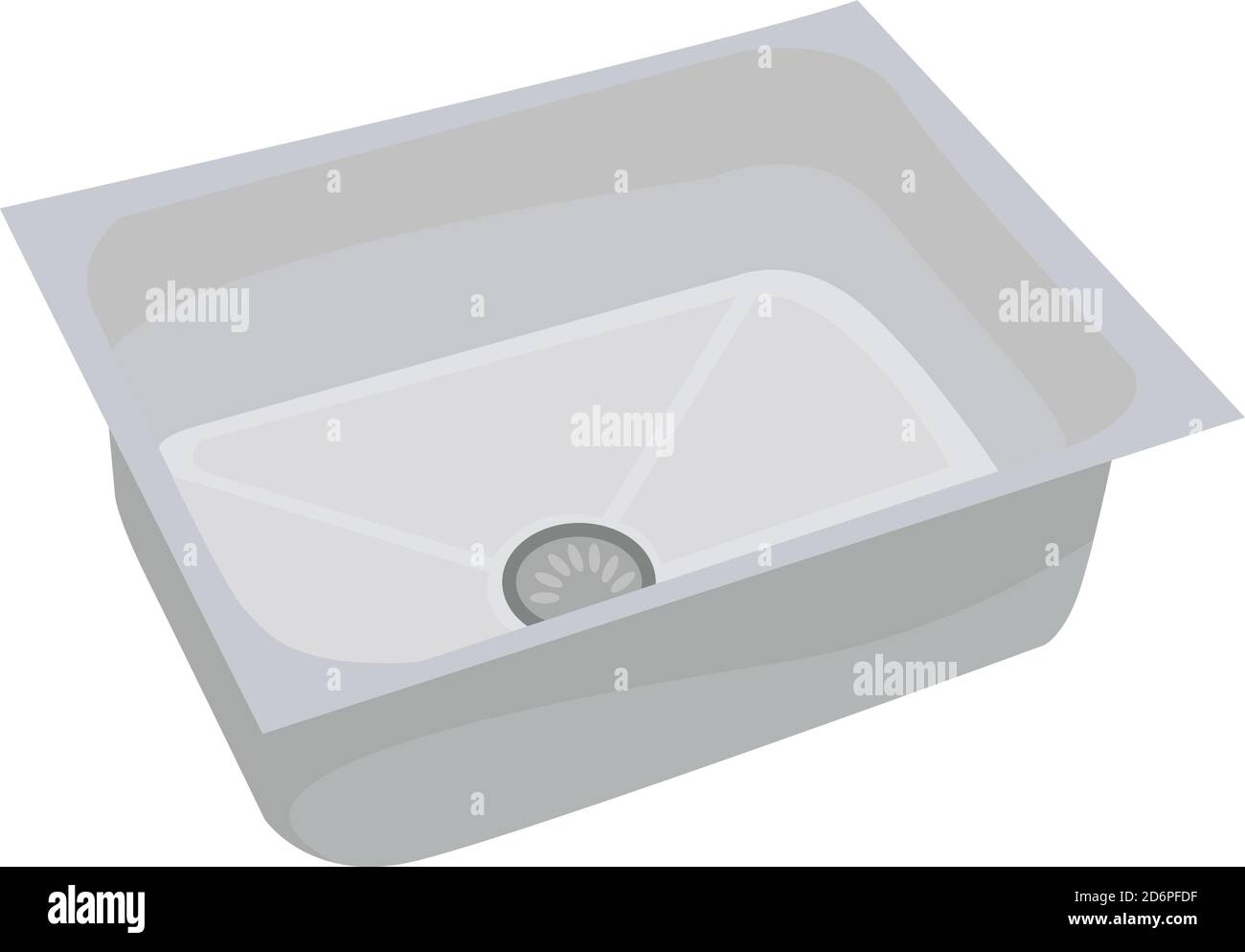 Porcelain sink, illustration, vector on white background Stock Vector ...