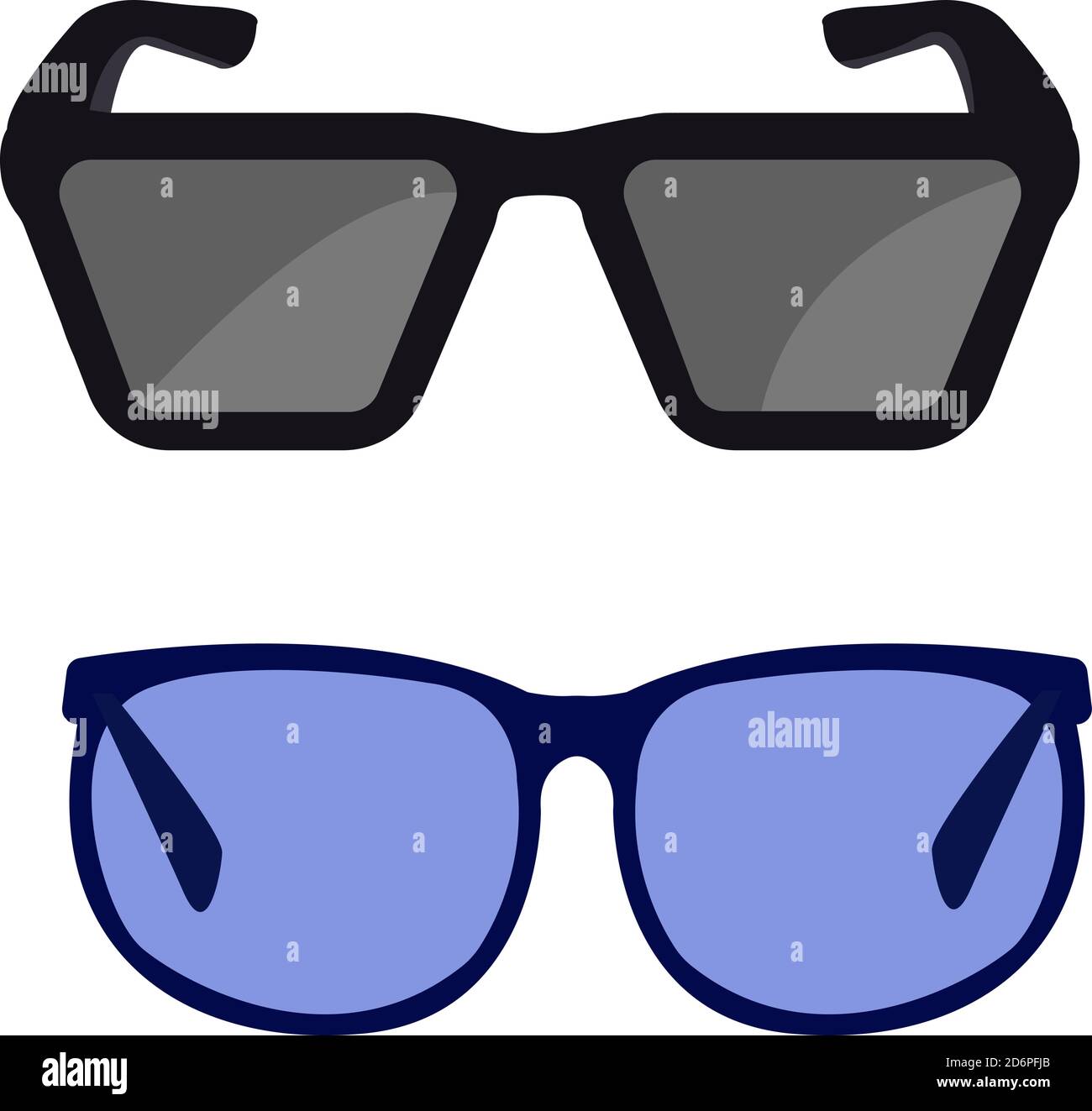 Stylish sunglasses, illustration, vector on white background Stock ...