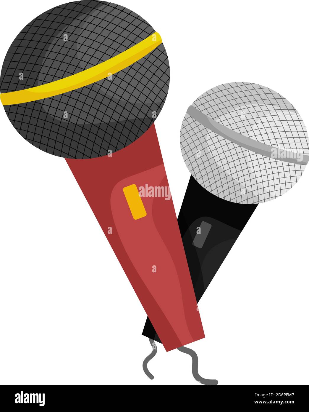 Two microphones Stock Vector Images - Alamy