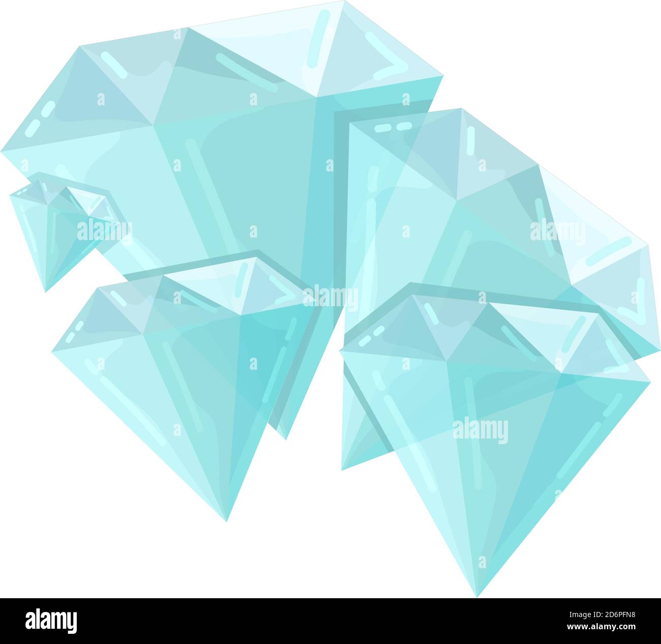 Blue diamonds, illustration, vector on white background Stock Vector ...