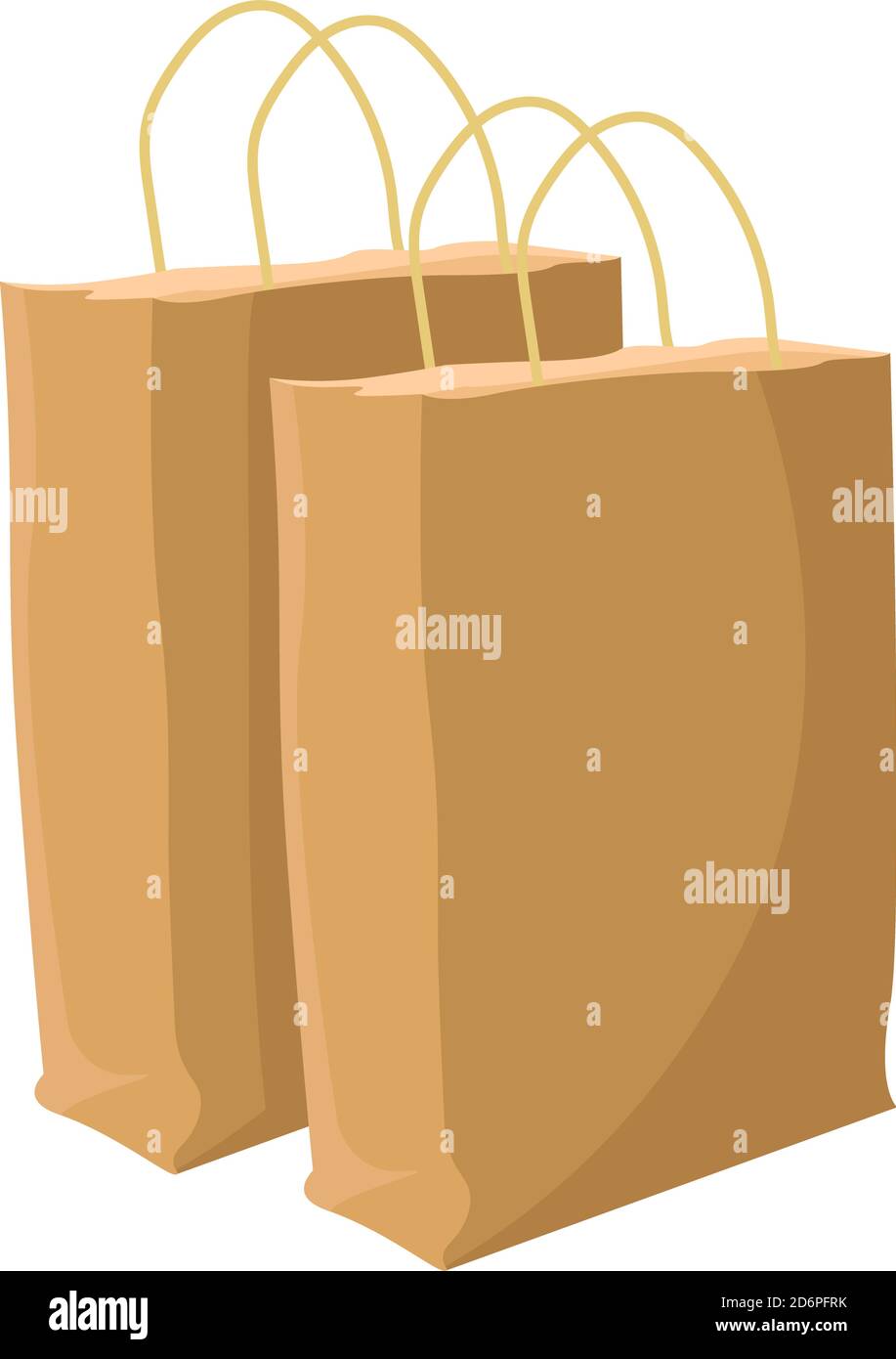 Paper bags, illustration, vector on white background Stock Vector Image ...