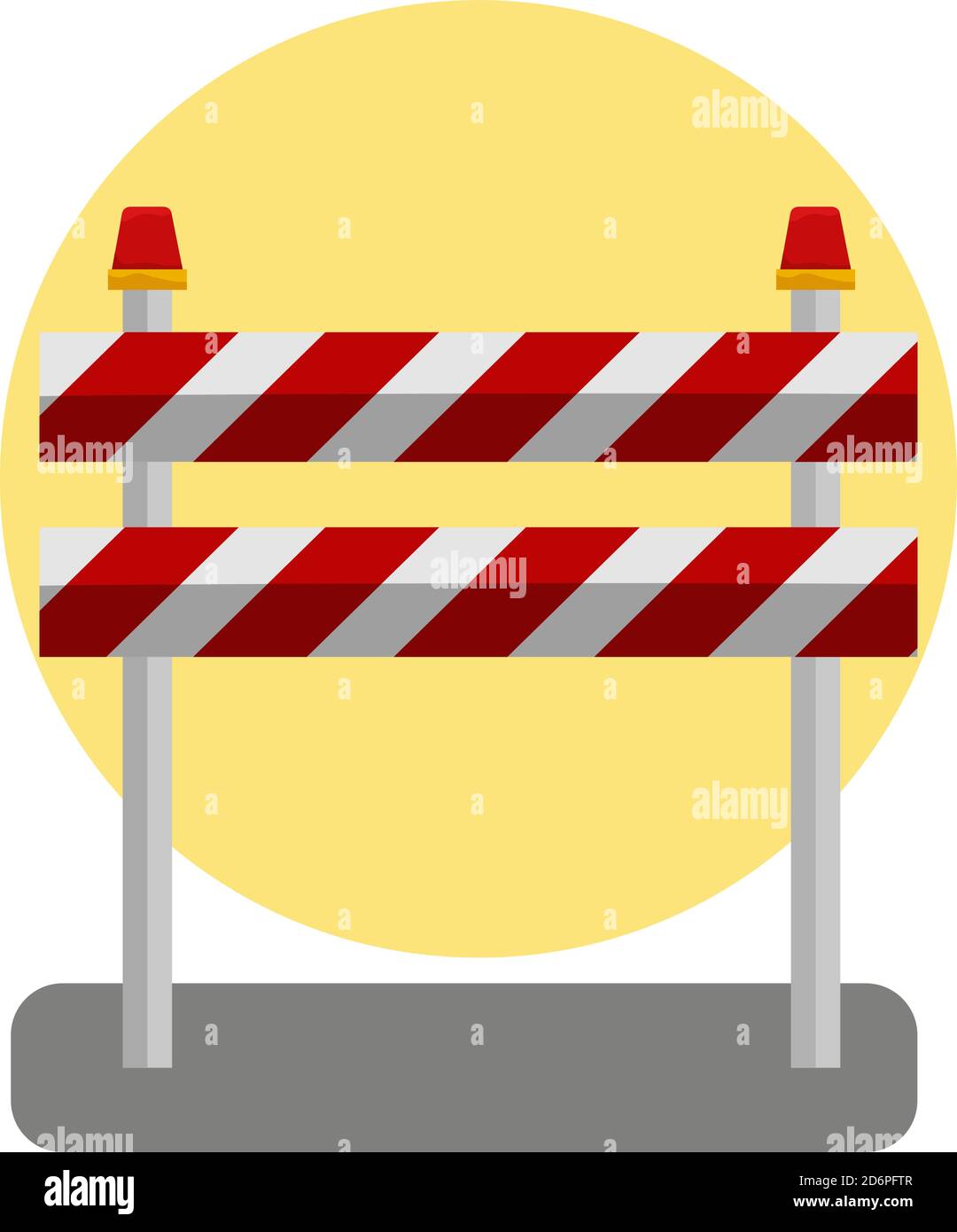 Construction barrier, illustration, vector on white background Stock ...