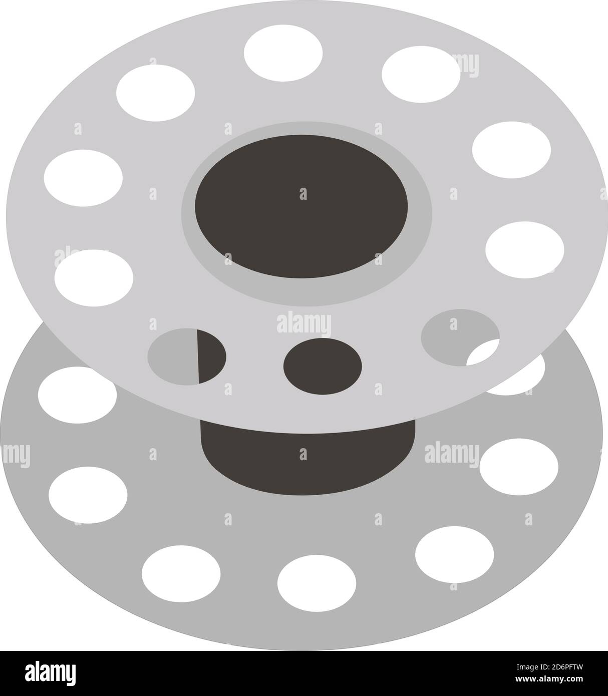 Grey bobbin, illustration, vector on white background Stock Vector ...
