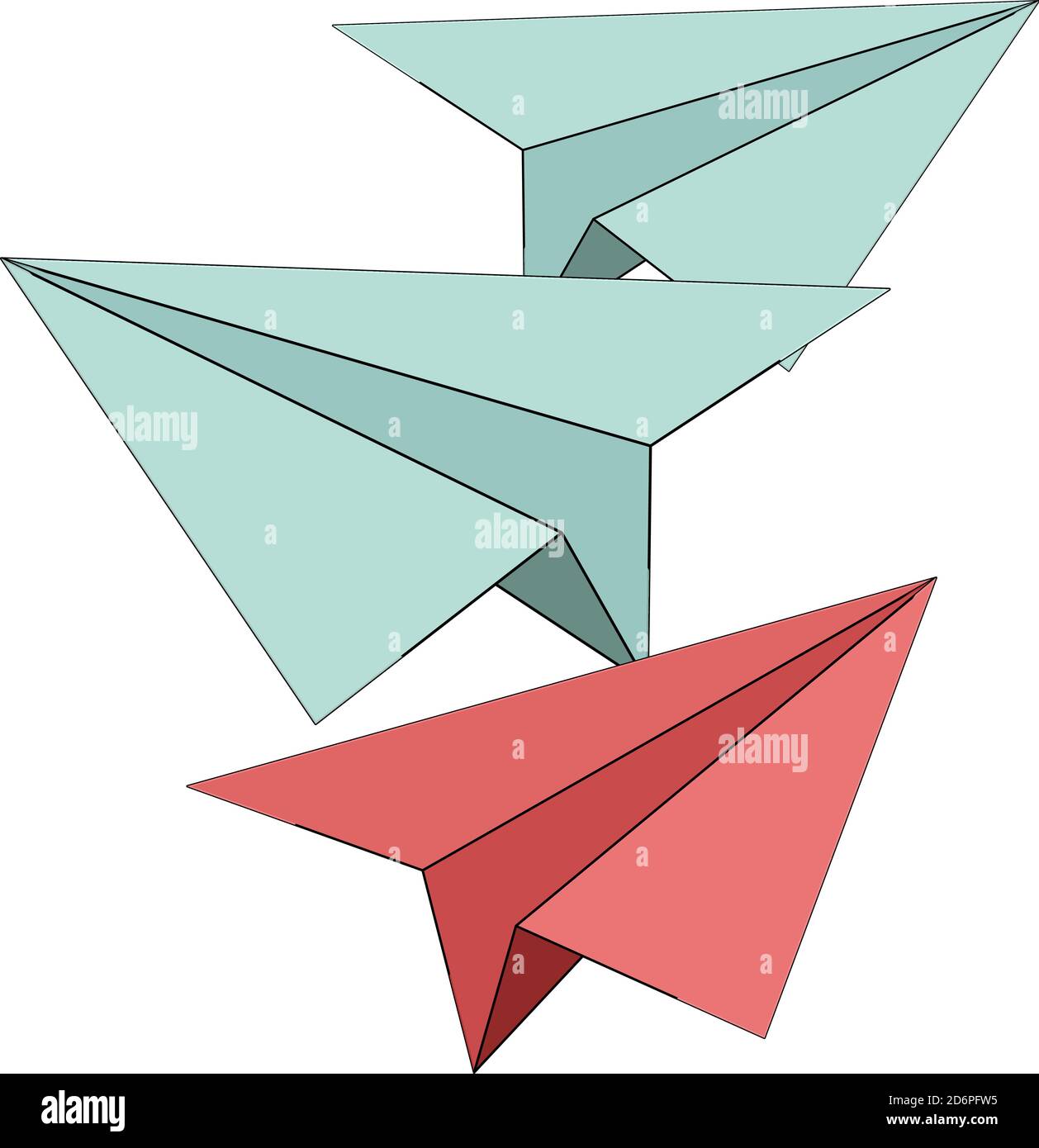 Paper plane, illustration, vector on white background Stock Vector ...