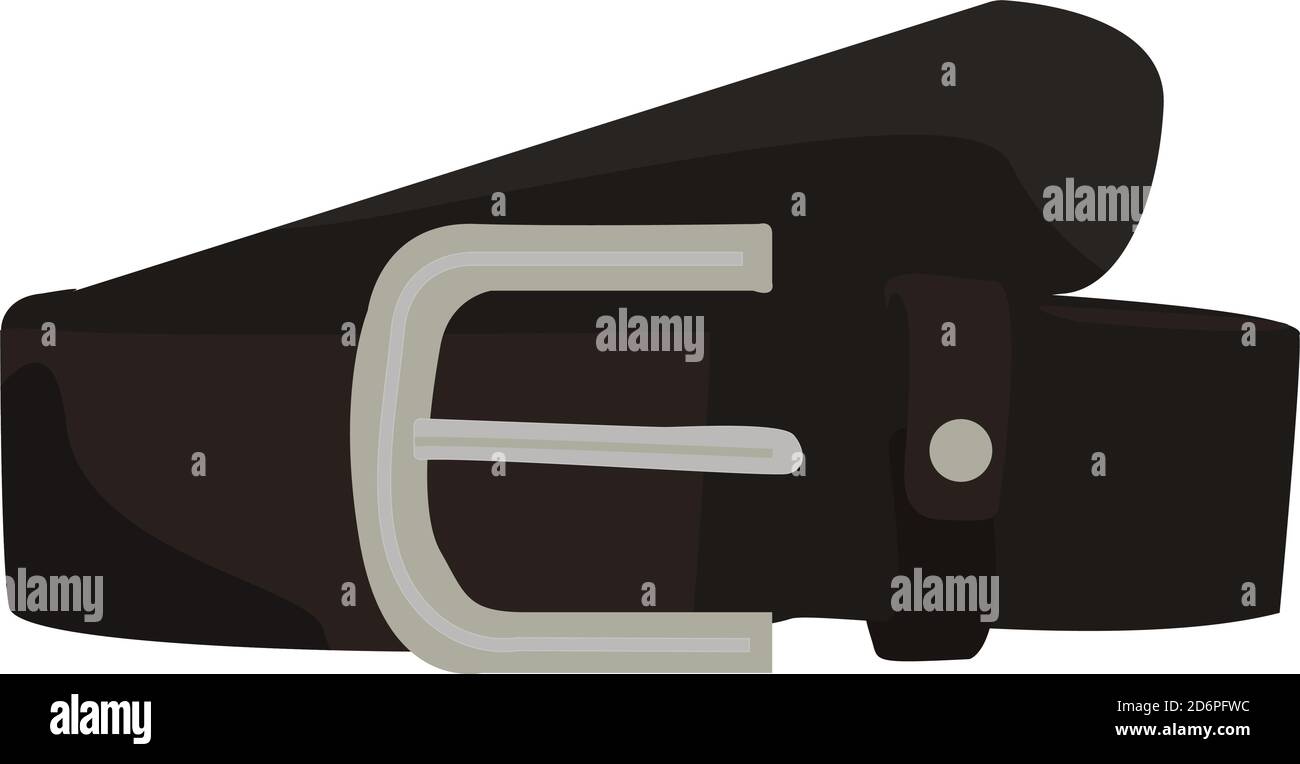 Classic belt, illustration, vector on white background Stock Vector ...