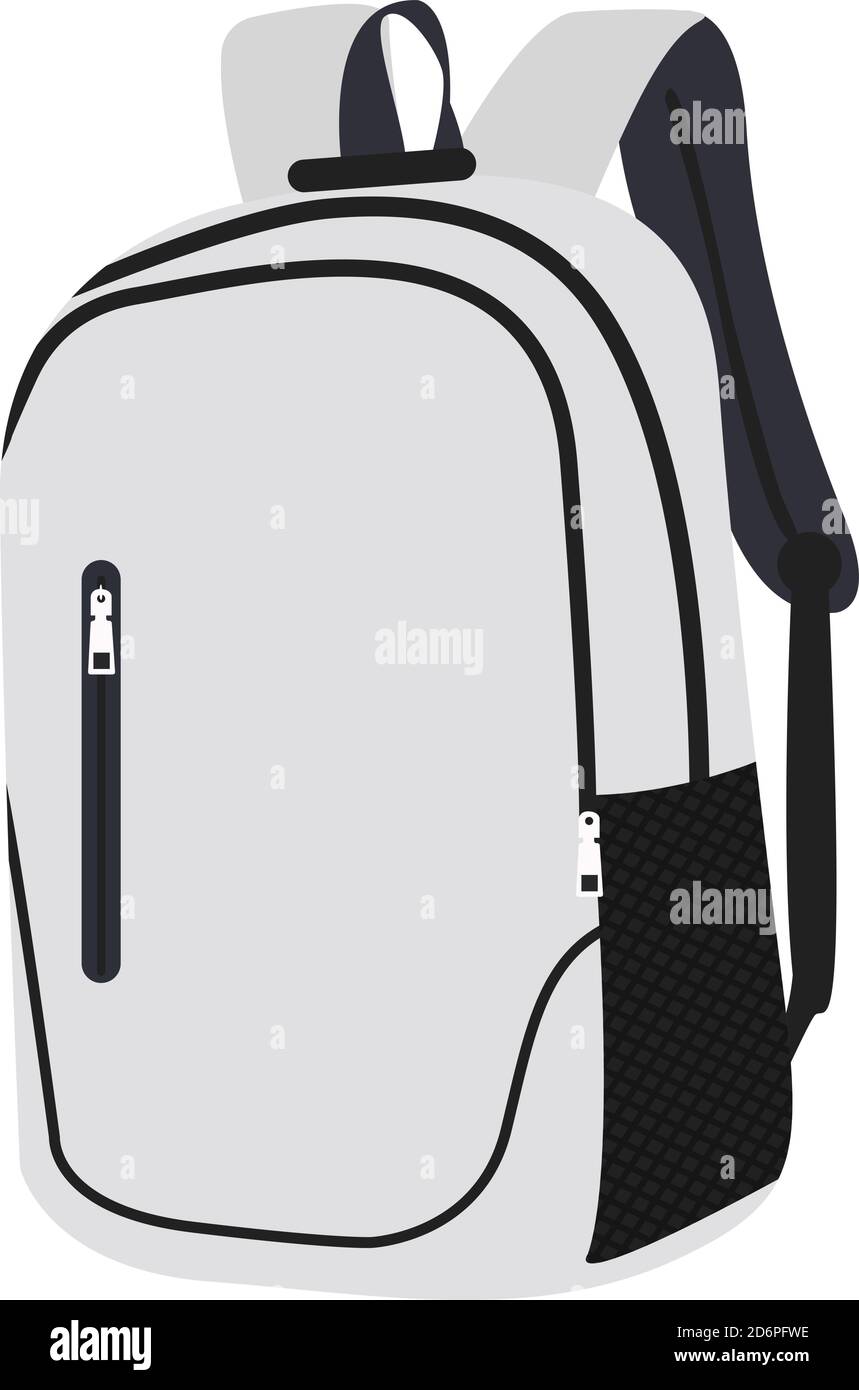 Backpack symbol set white Stock Vector Images - Alamy