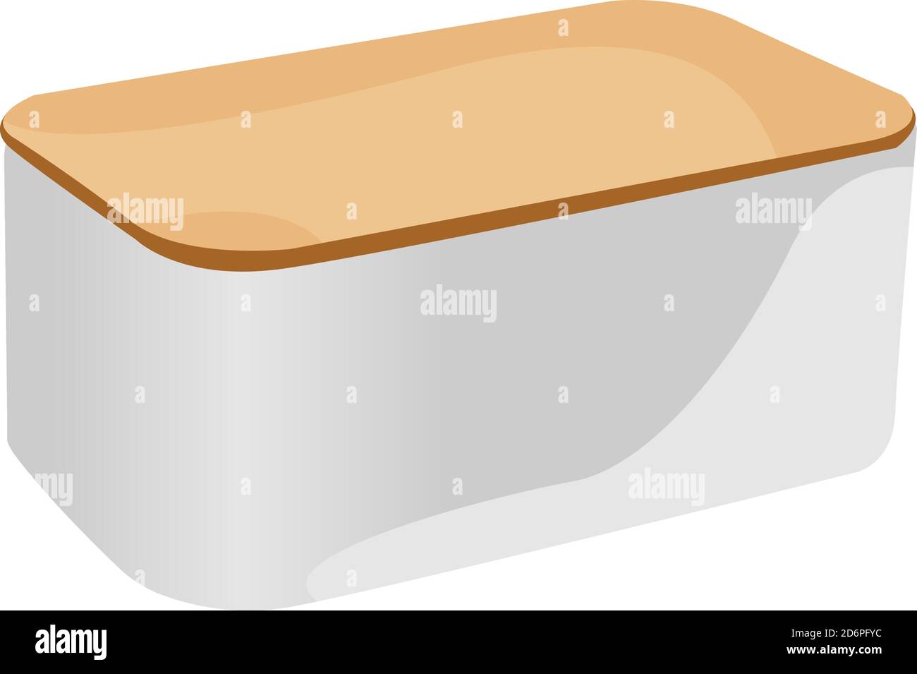 Bread box, illustration, vector on white background Stock Vector Image ...