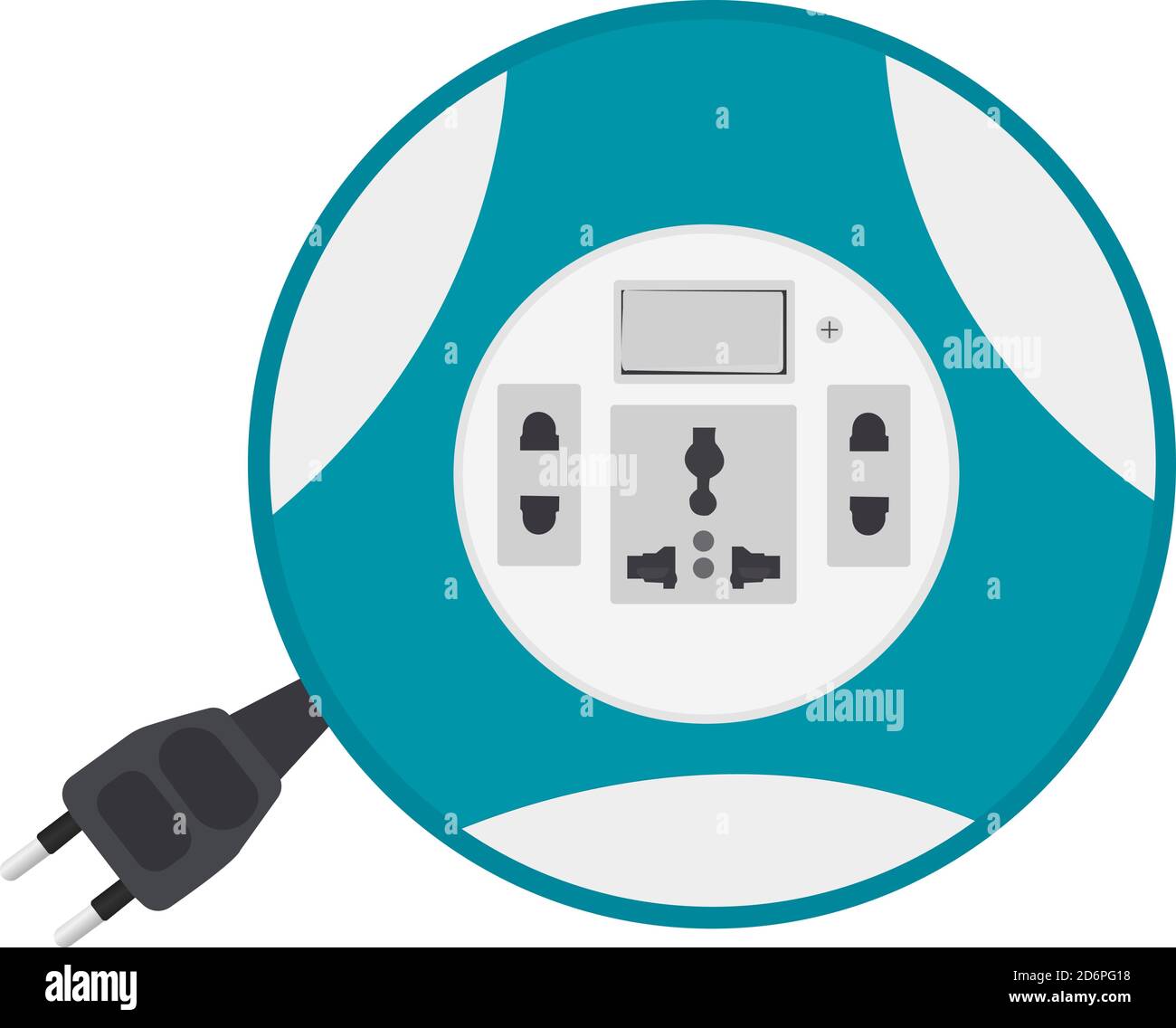 Extension board, illustration, vector on white background Stock Vector ...