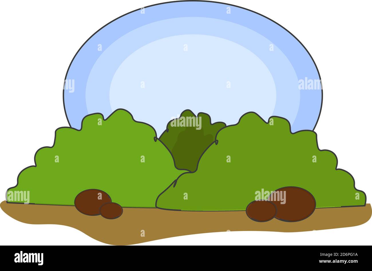 Small bushes, illustration, vector on white background Stock Vector ...