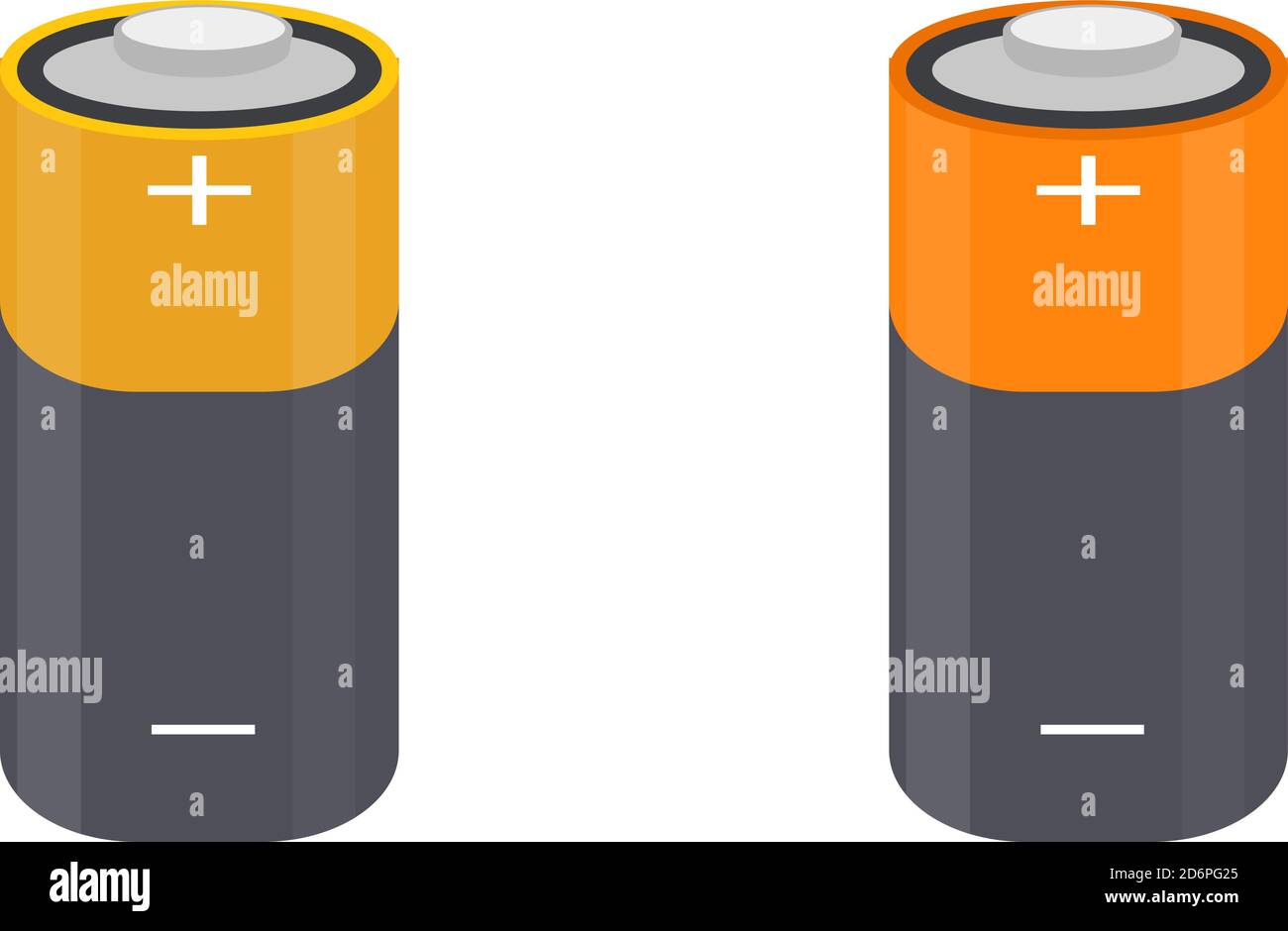 Cell batteries, illustration, vector on white background Stock Vector ...