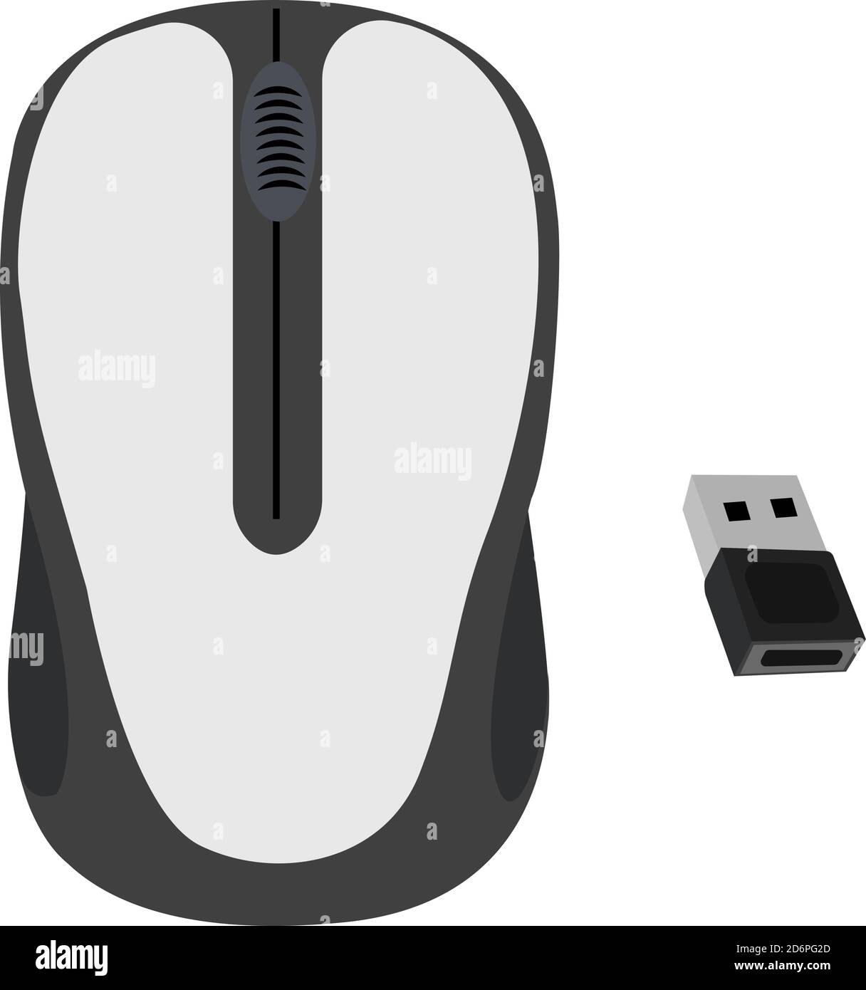 Computer mouse, illustration, vector on white background Stock Vector ...