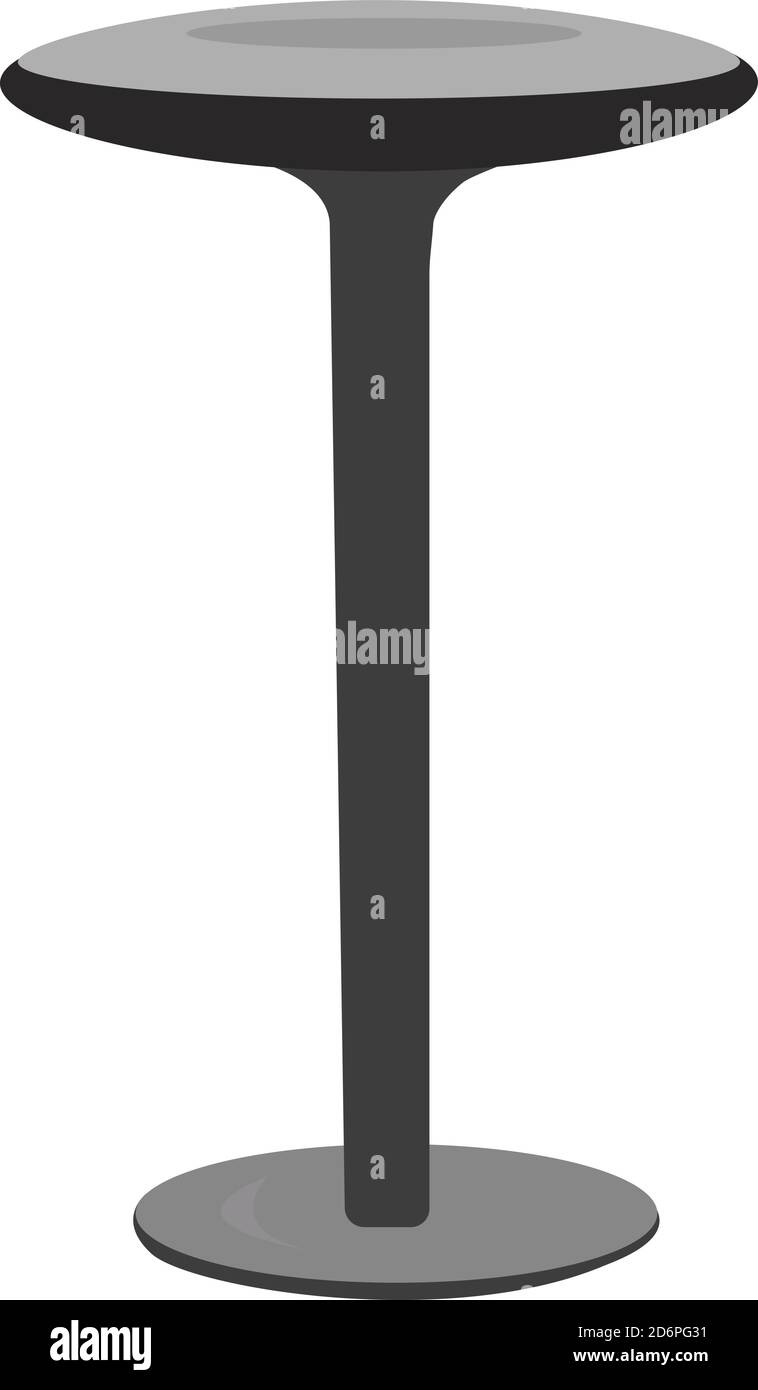 Black stool, illustration, vector on white background Stock Vector ...