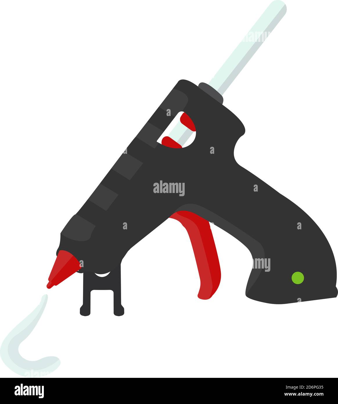 Glue gun, illustration, vector on white background Stock Vector Image ...