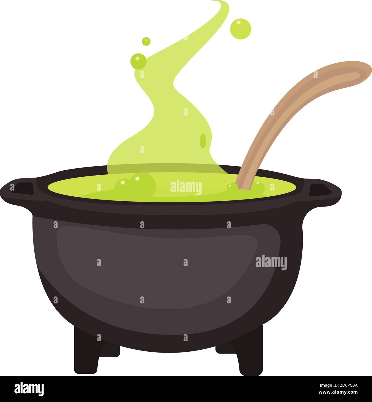 Big cauldron, illustration, vector on white background Stock Vector ...