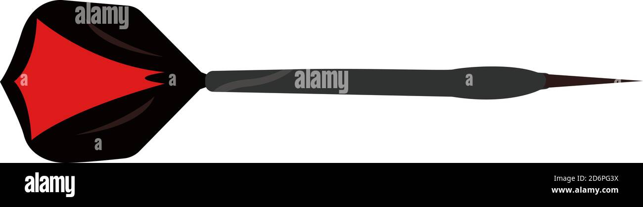 Dart arrow, illustration, vector on white background Stock Vector Image ...