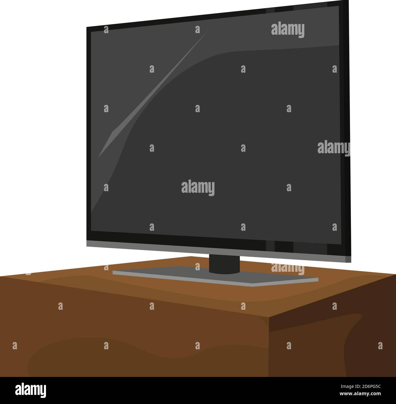 Flat television, illustration, vector on white background Stock Vector ...