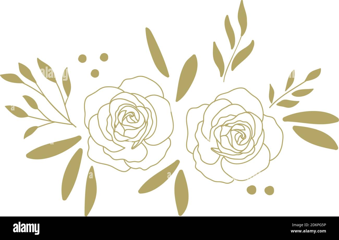 golden roses vector graphic design element Stock Vector Image & Art - Alamy