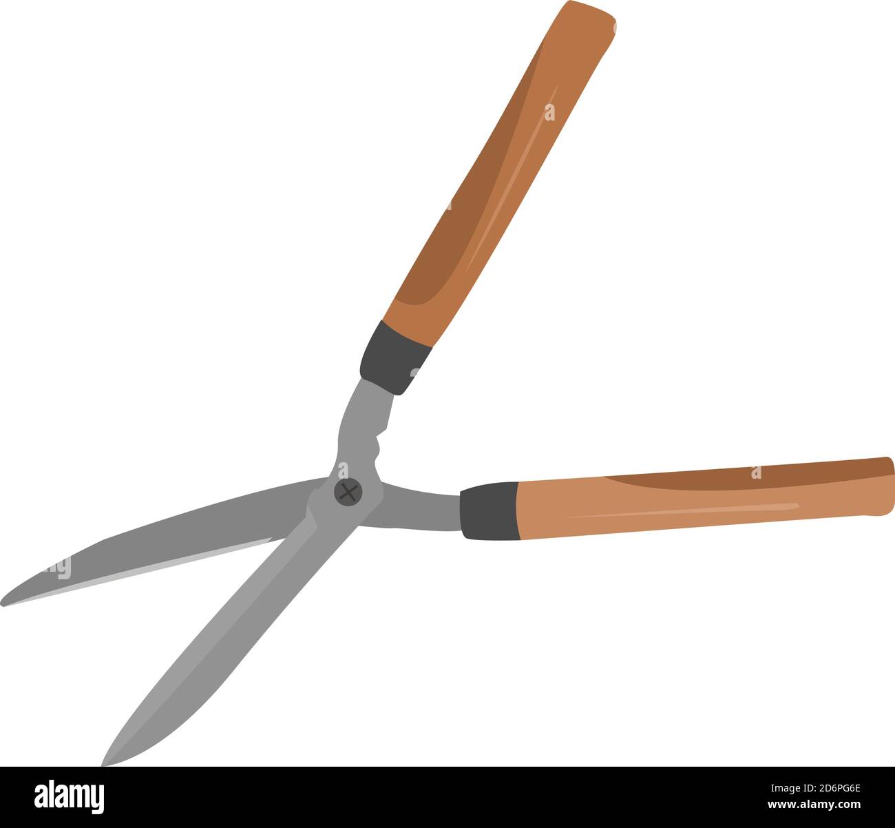 Hedge trimmer, illustration, vector on white background Stock Vector ...