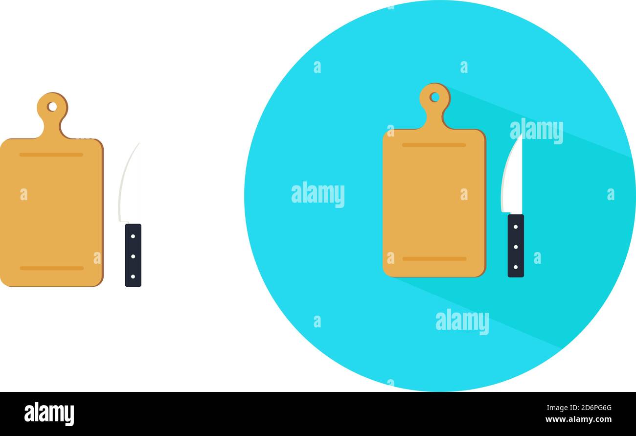 Chopping board ,illustration, vector on white background Stock Vector ...