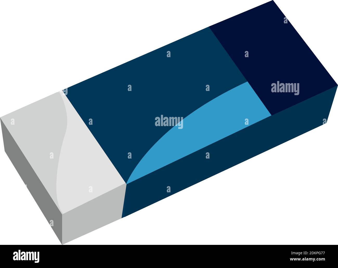 Blue eraser, illustration, vector on white background Stock Vector ...
